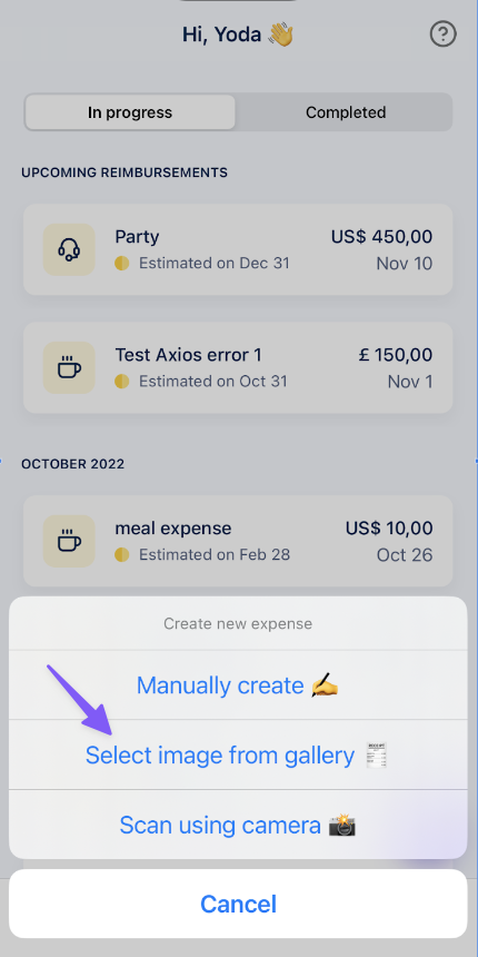 How do I submit expenses on the iOS mobile app? – Remote