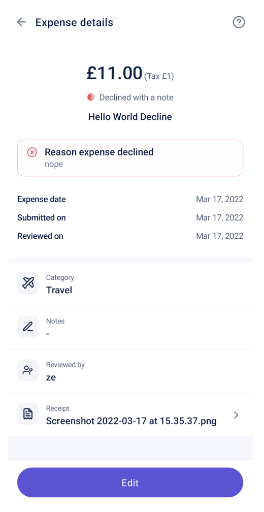 How do I edit expenses on the Android mobile app? – Remote