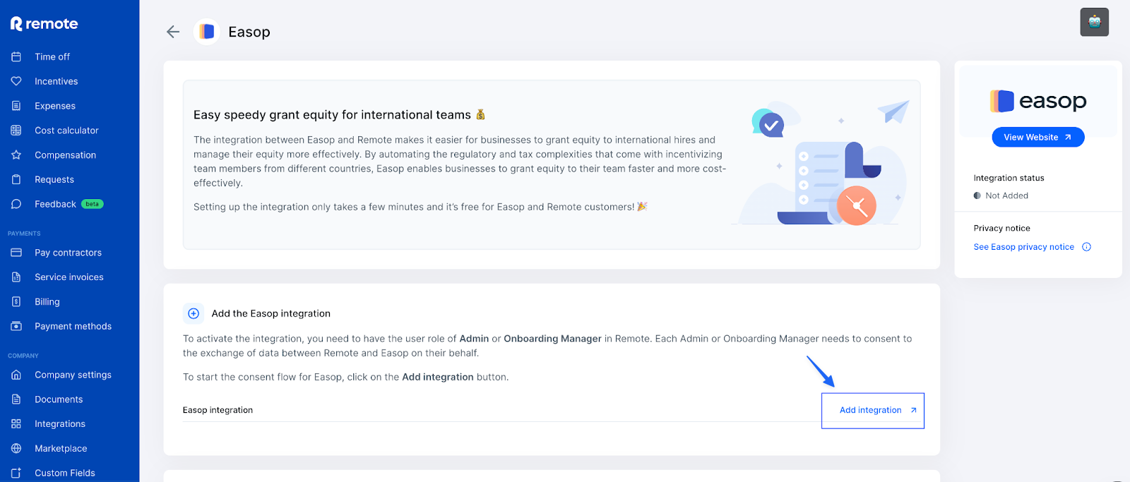 How do I enable Easop integration? – Remote