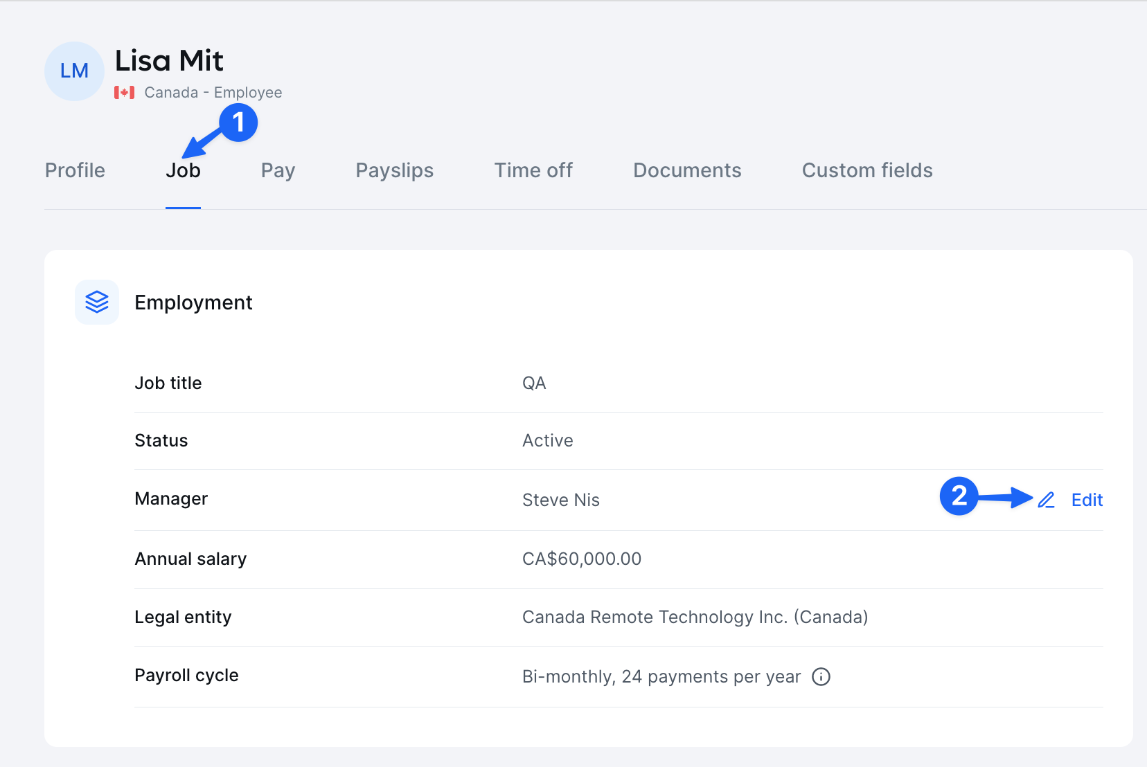 How to assign a manager to an employee or contractor – Remote
