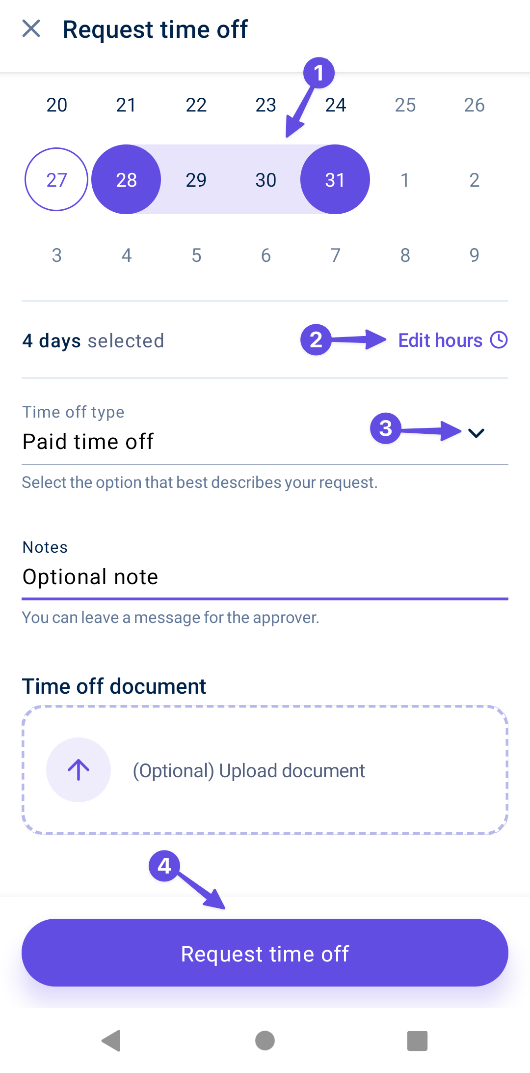 How to request time off on your mobile app – Remote