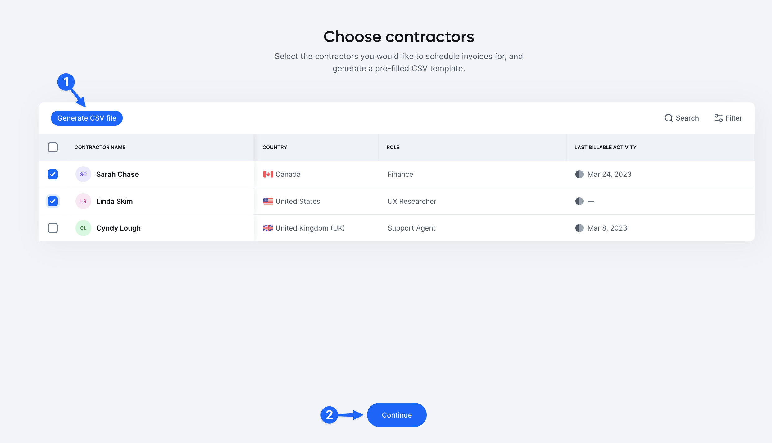 How to create a scheduled contractor invoice – Remote