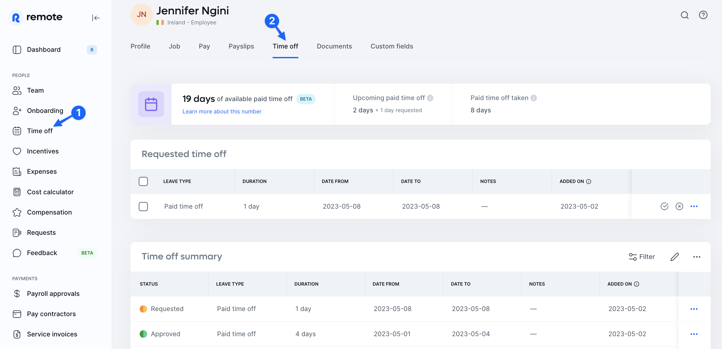 How to Approve/Decline time off requests – Remote