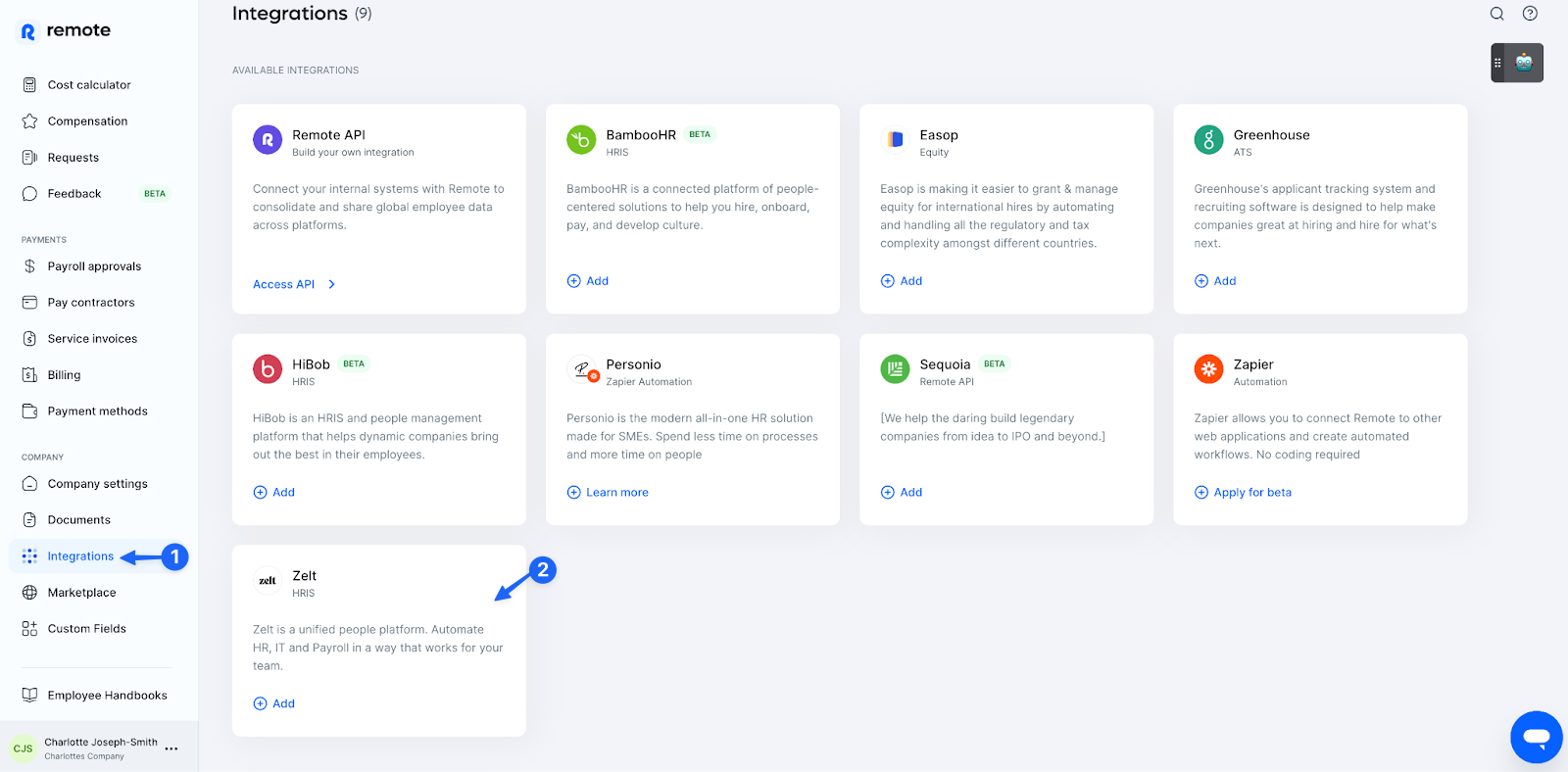 How do I enable the Zelt integration? – Remote