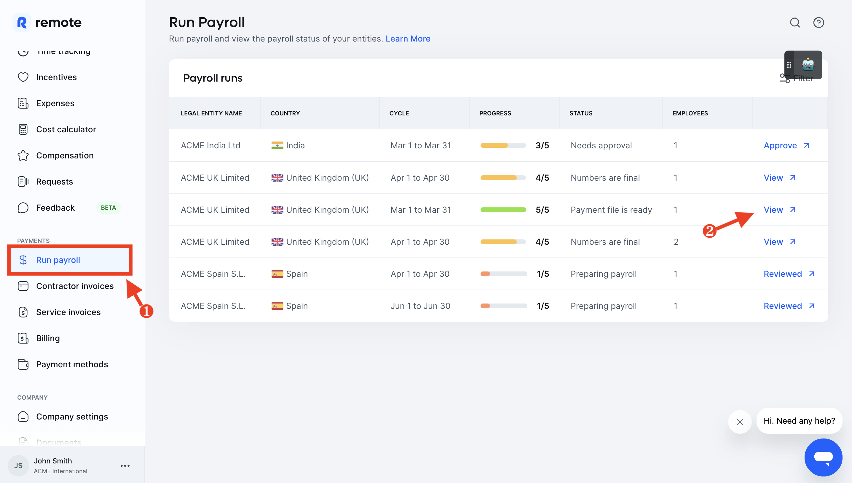 Global Payroll: How to access employees' payslips – Remote