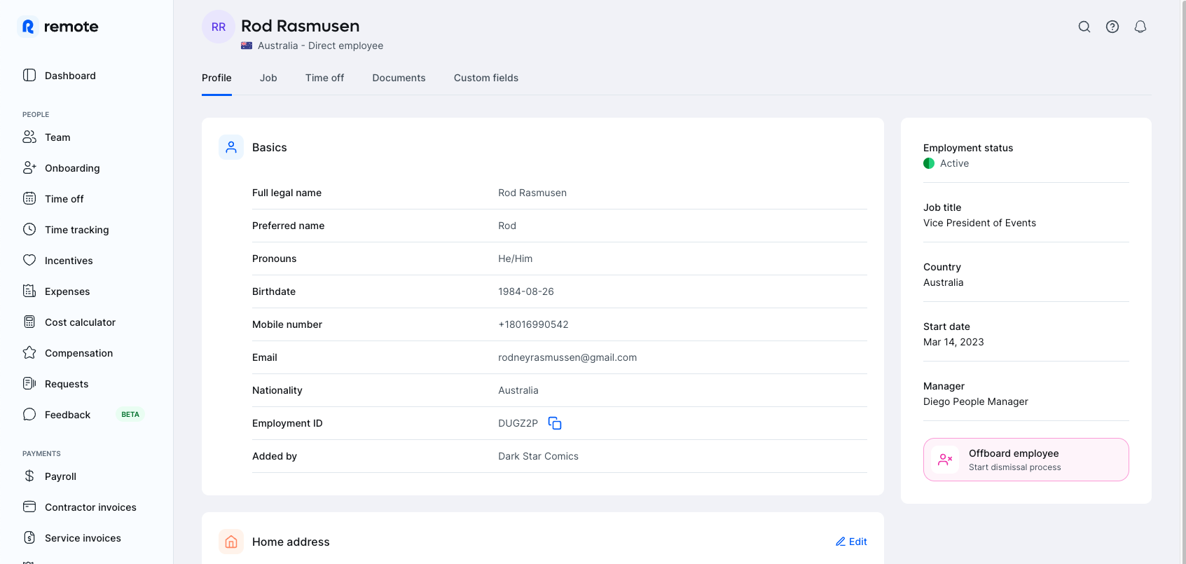 How do I offboard an employee hired by my company from the Remote ...