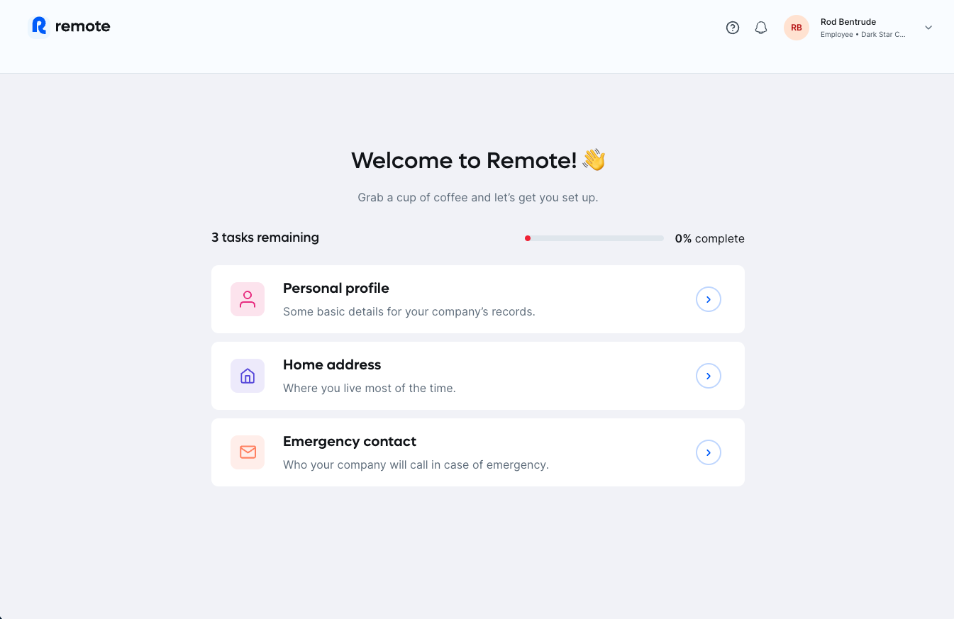 How to create a Remote account and self-onboard (employee hired ...