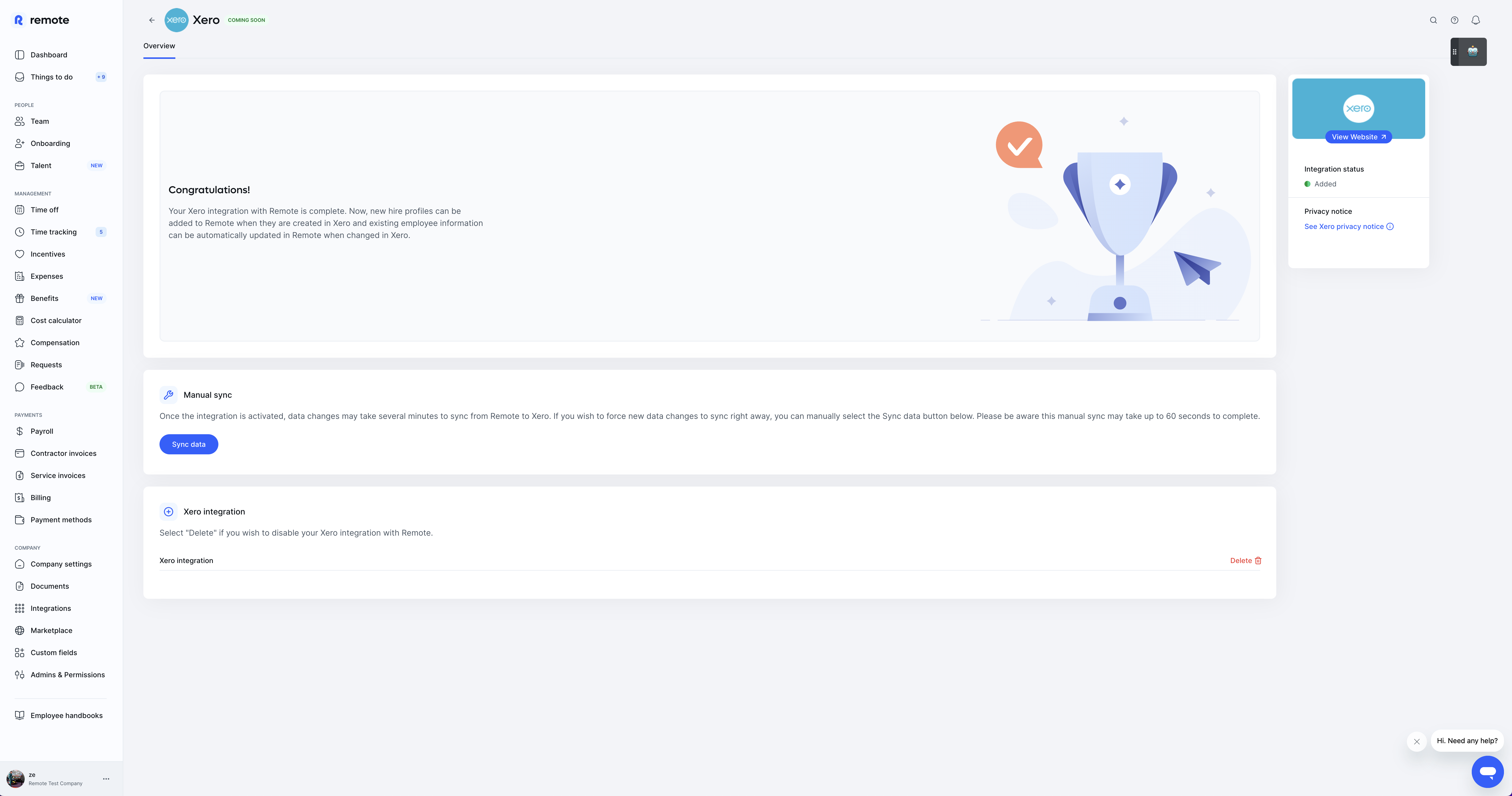 How to use the Xero integration – Remote