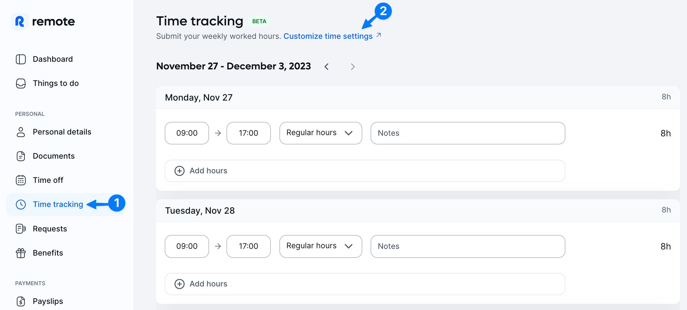 Submit timesheets automatically – Remote