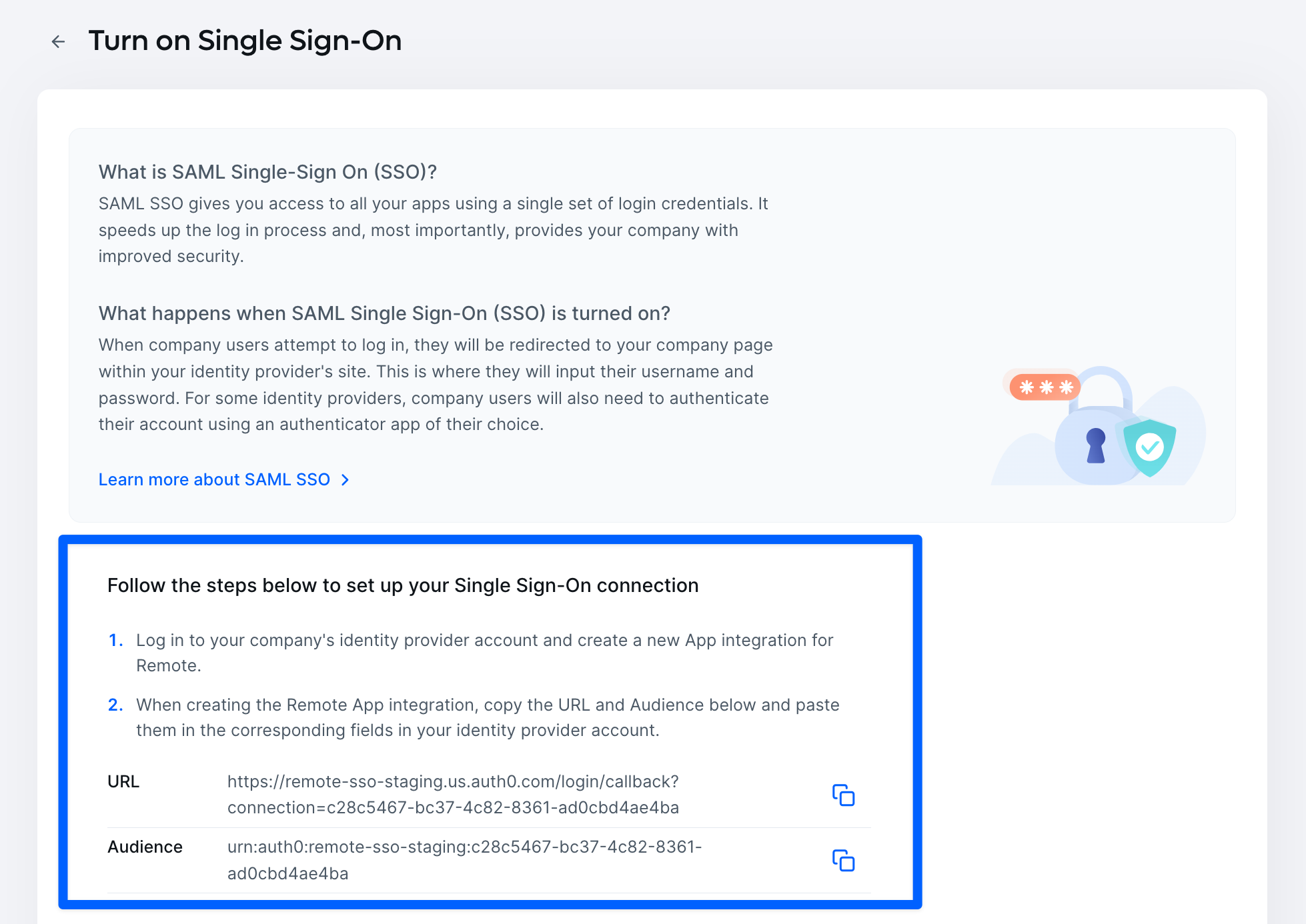 How can a company enable login via Single Sign-On for their company ...