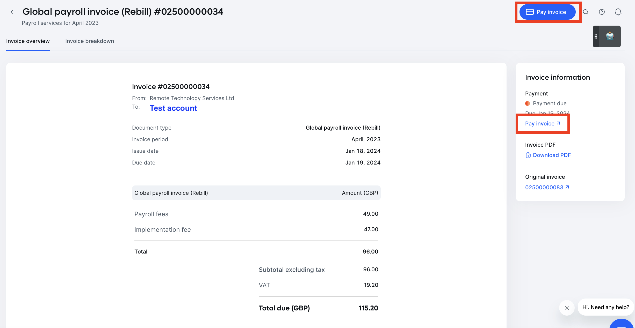 How does billing work and how can I pay invoices for Payroll with ...