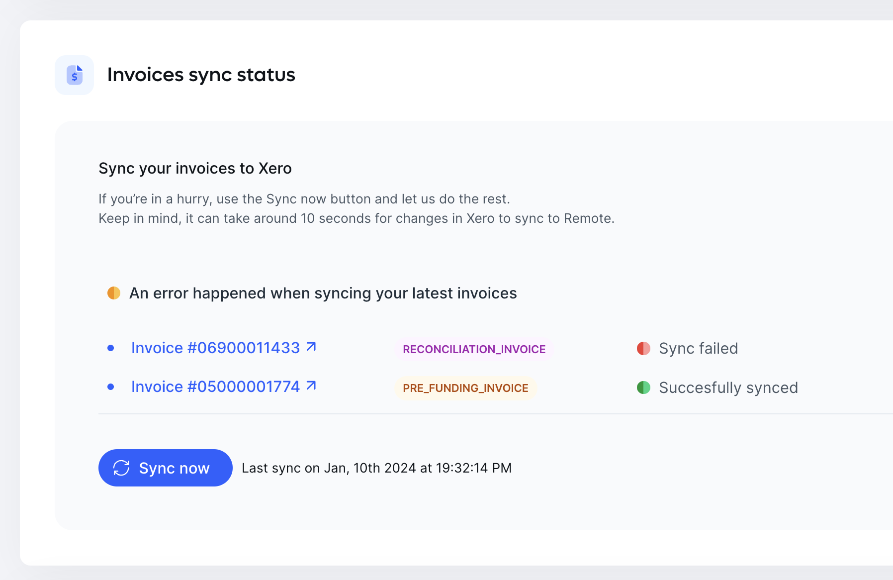 How to use the Xero integration – Remote