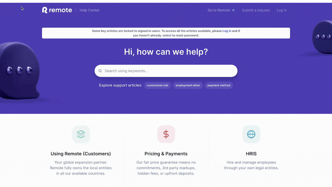 Accessing our Help Center – Remote