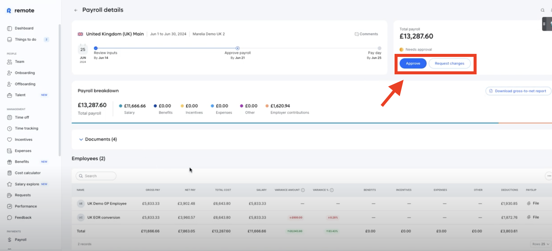 Payroll: How to approve payroll – Remote