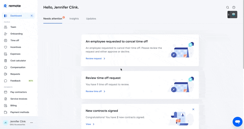 How to Approve/Decline time off requests – Remote