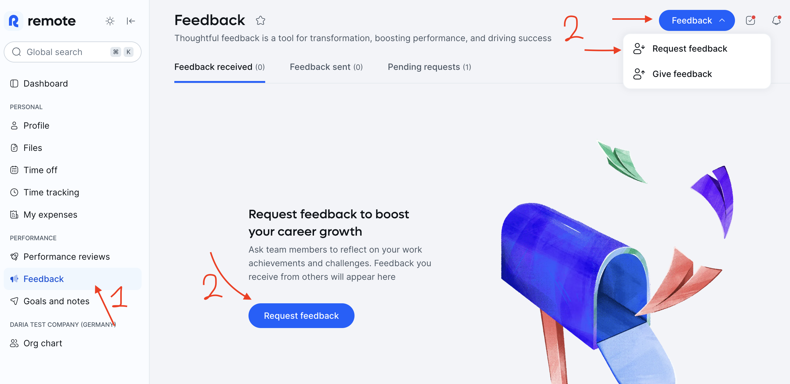How can I request personalized feedback in Remote? – Remote