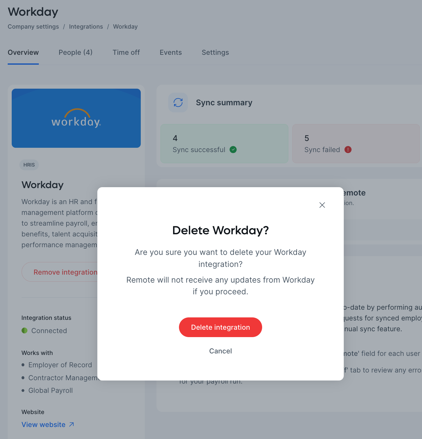 Employee sync with Workday Integration – Remote