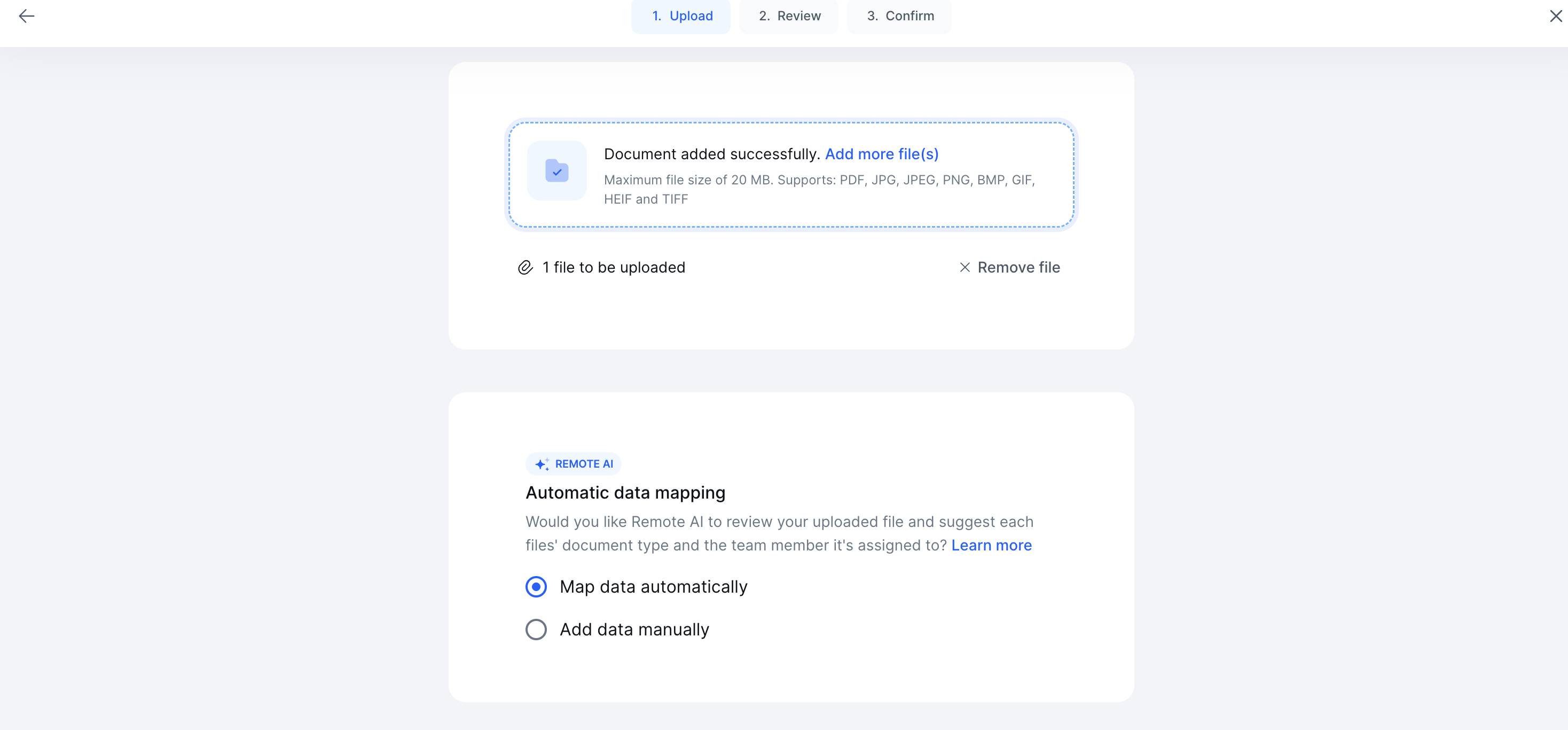[Customer] How to upload a file – Remote