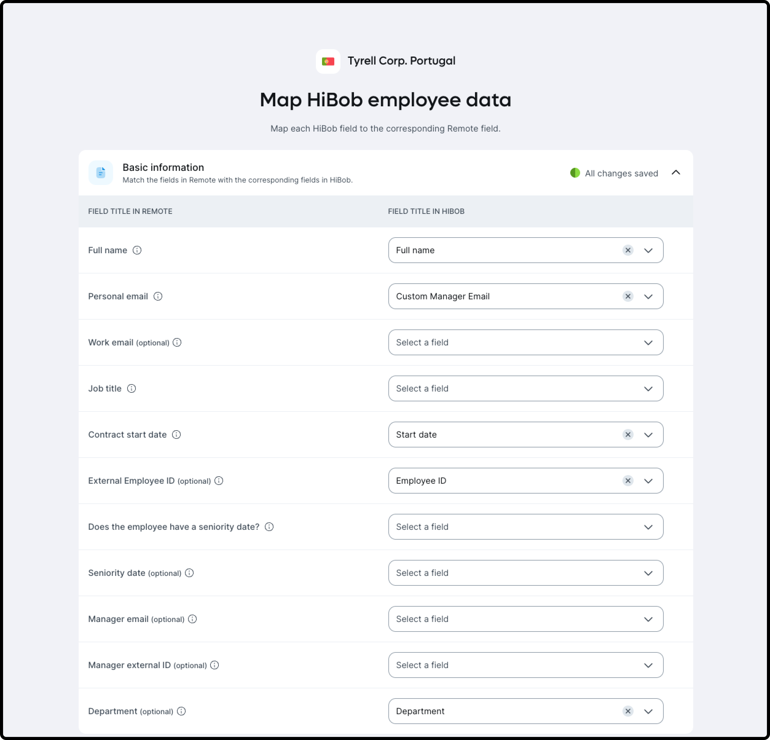 Hibob Employee Sync Integration – Remote