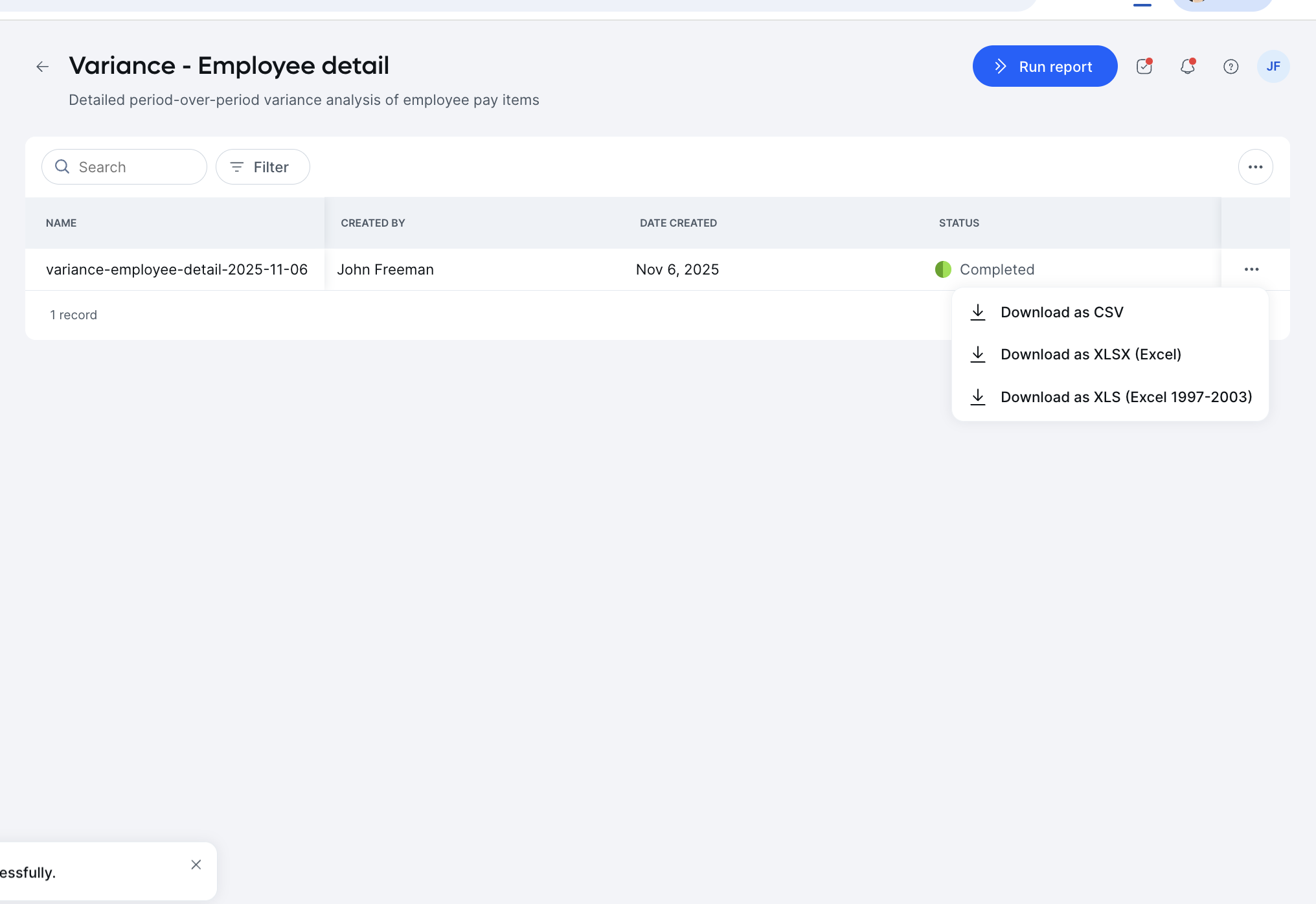 How to use the Payroll Variance Report – Remote