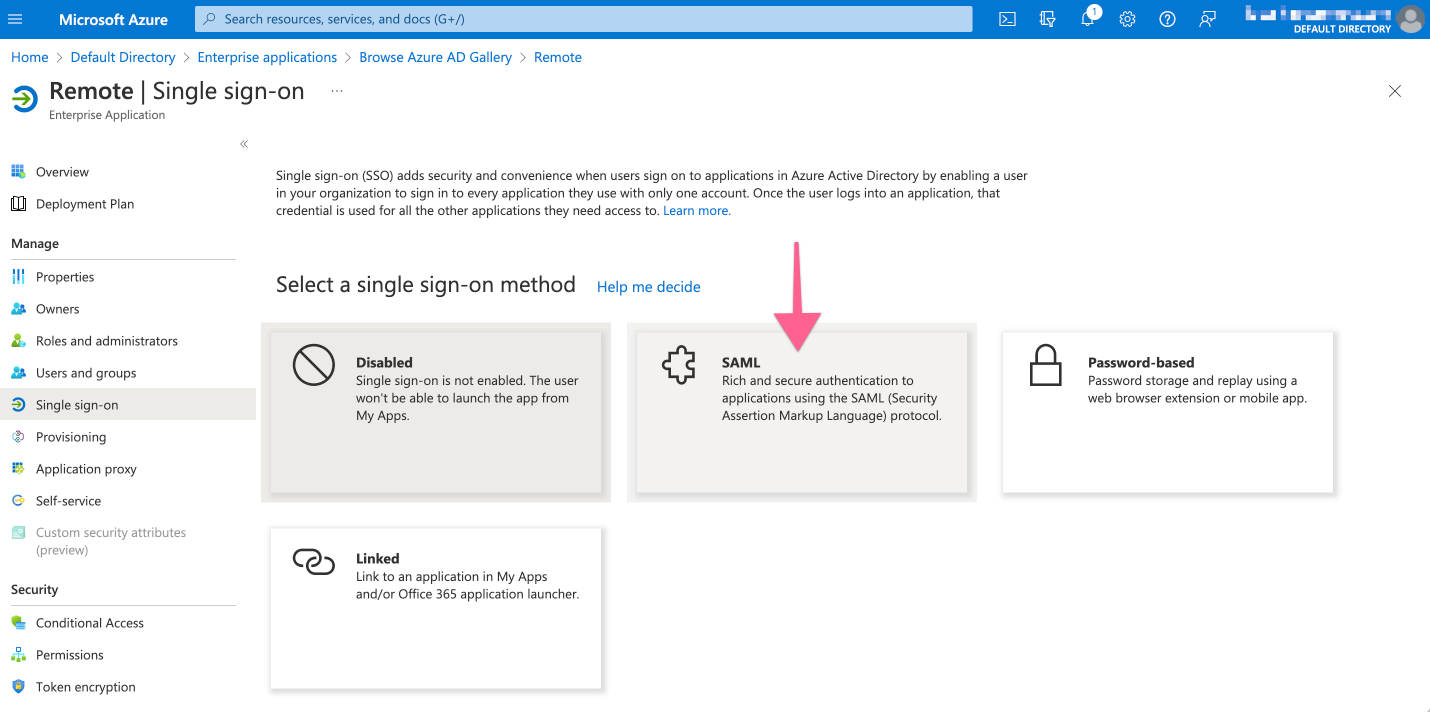 Setting up SSO in Remote with Azure AD – Remote