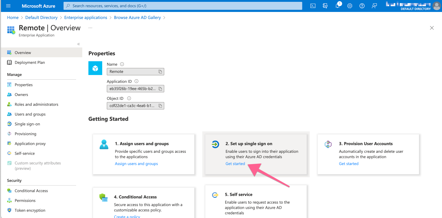 Setting up SSO in Remote with Azure AD – Remote