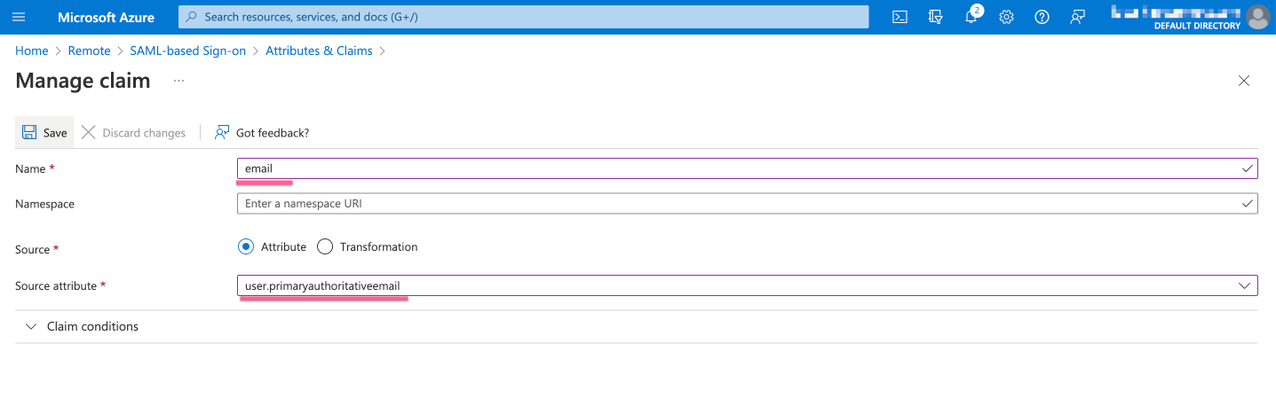 Setting up SSO in Remote with Azure AD – Remote
